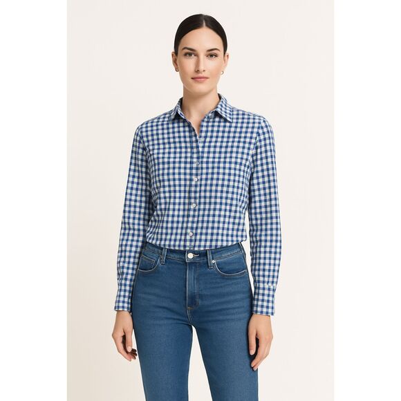 Magee | Tops | Magee Gingham Checkered Brushed Cotton Flannel Shirt S ...